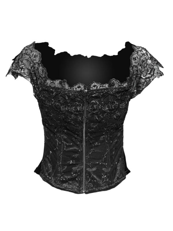 Lace neck and sleeve top by Sinister clothing